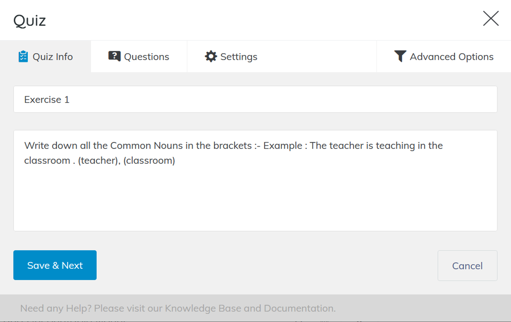 Quiz Builder - eLearning Marketplace